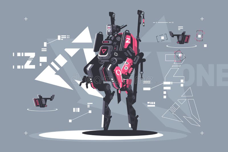 Mechanized Android Stock Illustrations – 145 Mechanized Android Stock ...