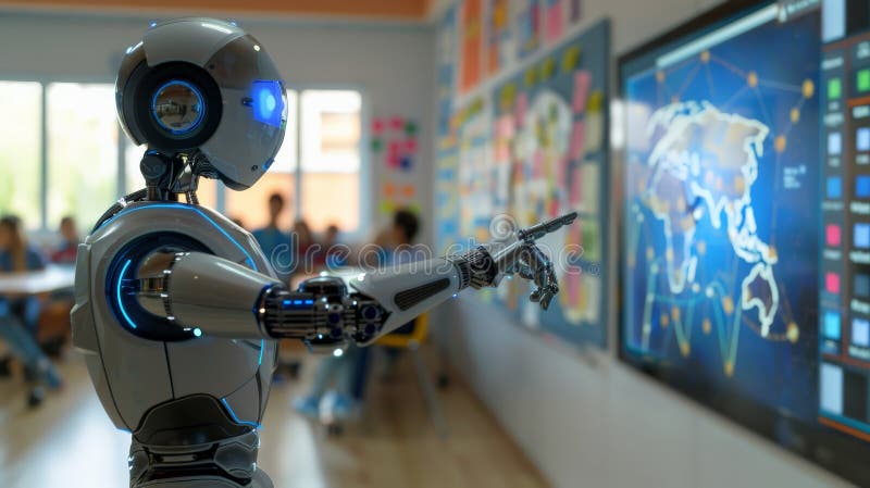Robot Educator Using Advanced Digital Interface in Classroom with ...