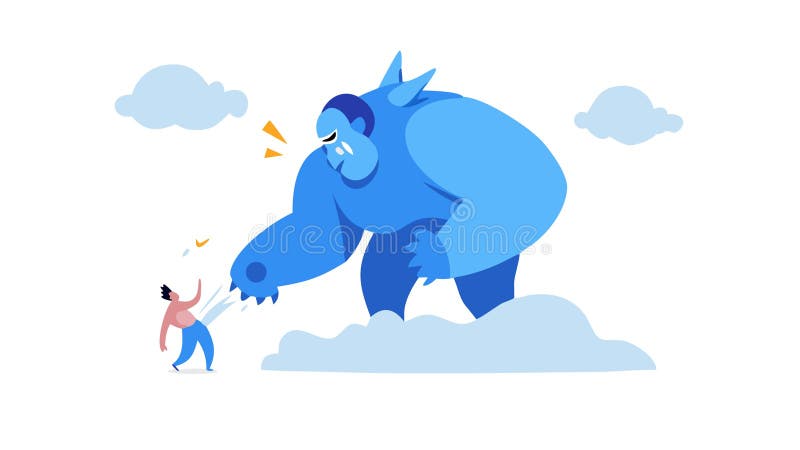 Robot on Elevated Platform, Automated Maintenance Service, Vector ...