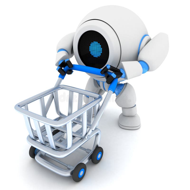 Robot and symbol RSS stock illustration. Illustration of automated ...