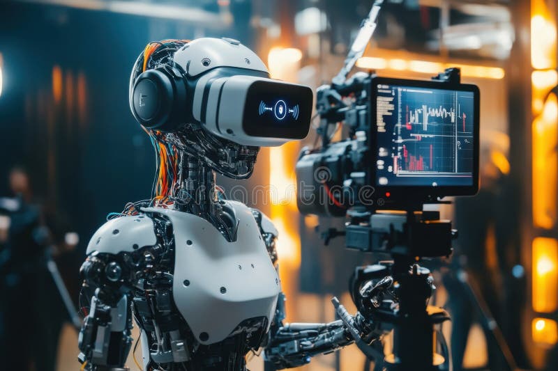 Robot Engages with Virtual Reality Camera during a Technology ...