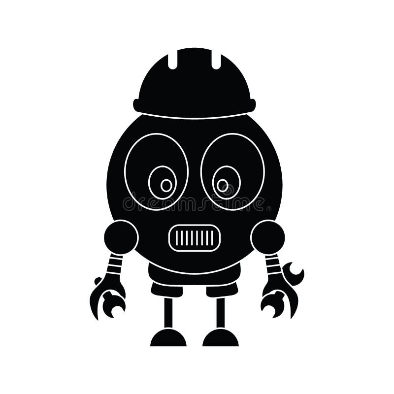 Robot Engineer Icon Robot with Hard Hat. Engineer Icon Stock Vector ...
