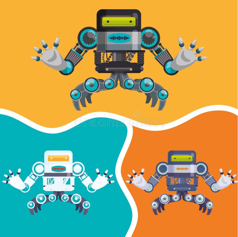 Robot Et Conception De Technologie Illustration de Vecteur ...