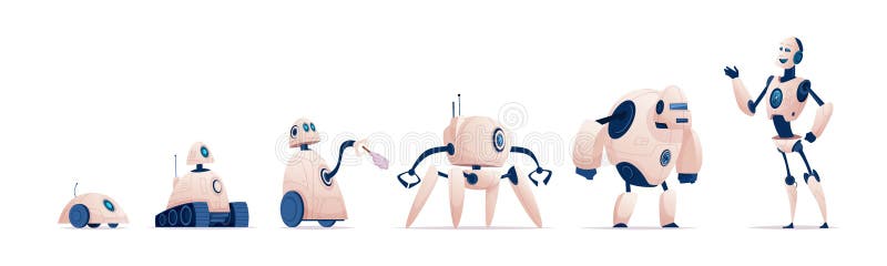 Evolution Android. Concept Cyborg Technology Vector Illustration Stock ...