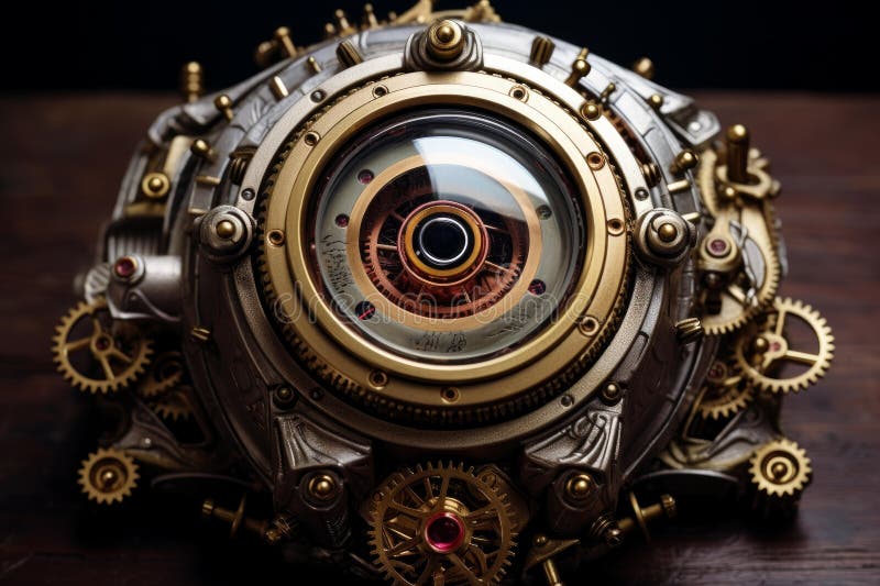 Robot Eye Steampunk. Generate Ai Stock Photo - Image of grunge, iron ...