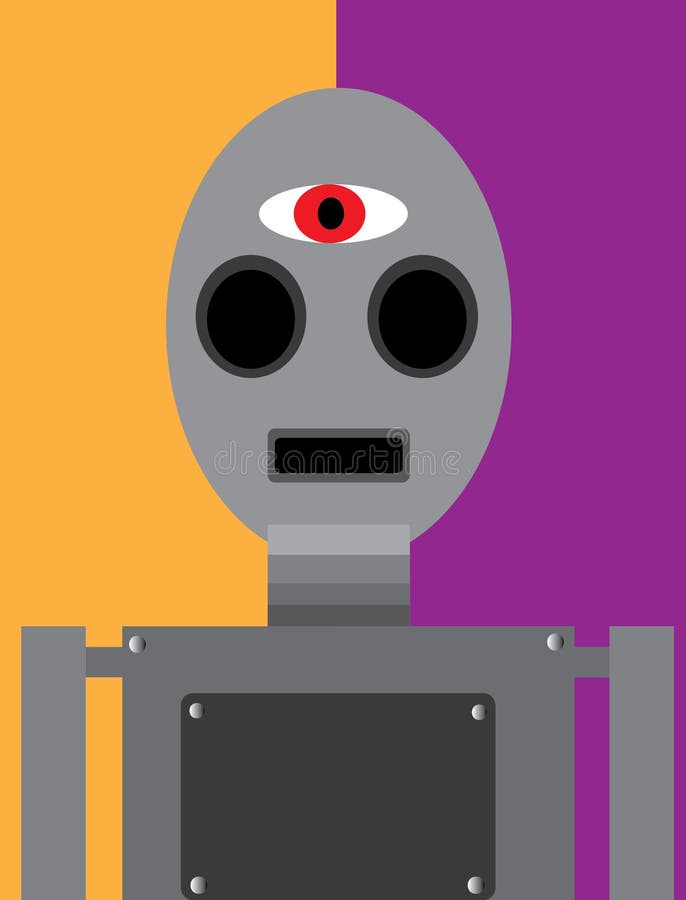 Robot face stock illustration. Illustration of robot - 44216625