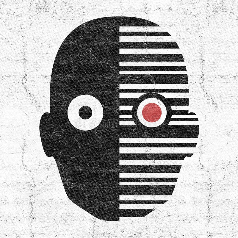 Robot face icon stock illustration. Illustration of abstract - 102727461