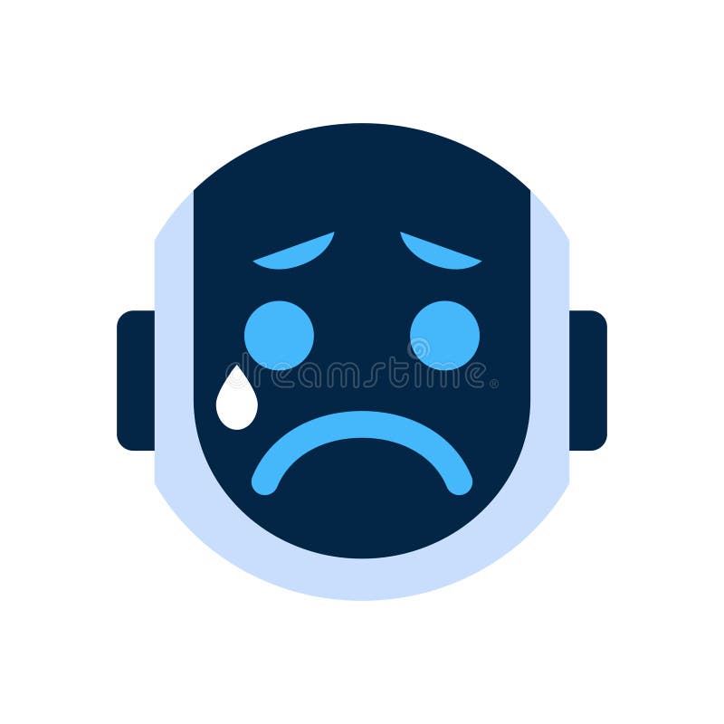 Sad Robot Face Avatar Stock Illustrations – 114 Sad Robot Face Avatar ...