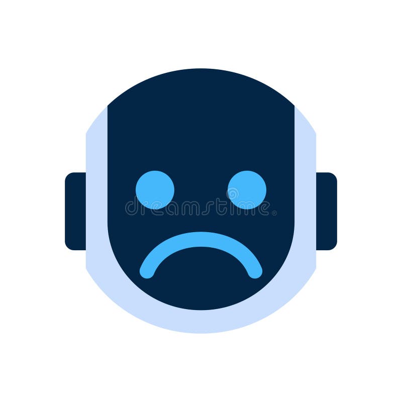 Sad Robot Face Avatar Stock Illustrations – 131 Sad Robot Face Avatar ...