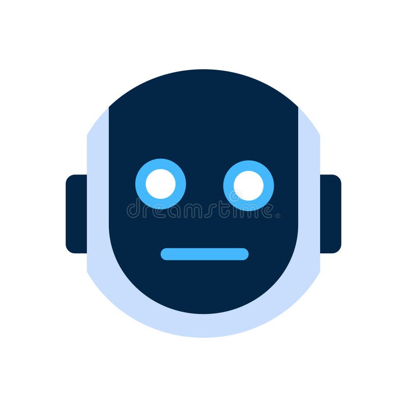 Robot Face Icon Shocked Face Emotion Robotic Emoji Stock Vector ...
