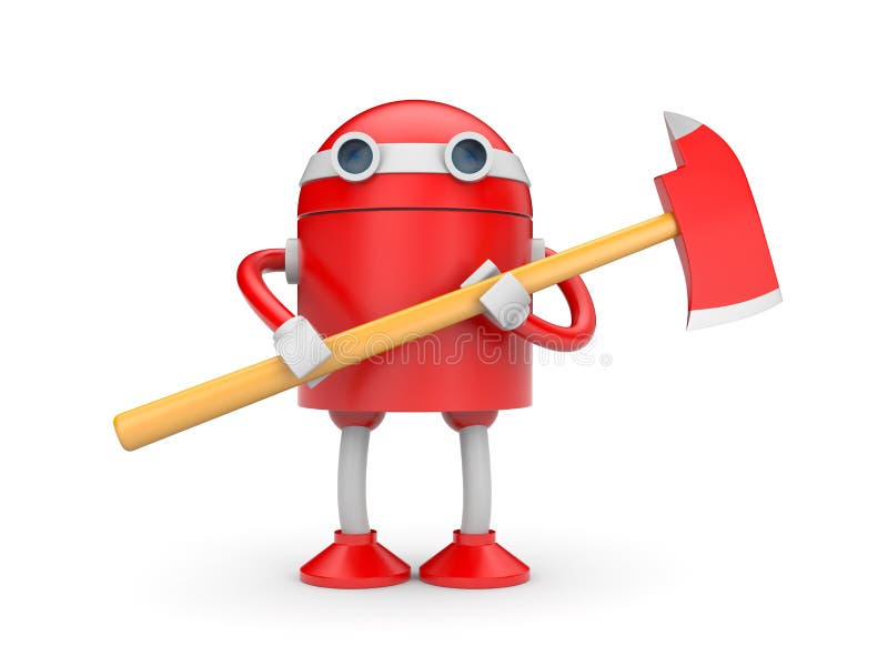 Robot firefighter stock illustration. Illustration of instrument - 42863028