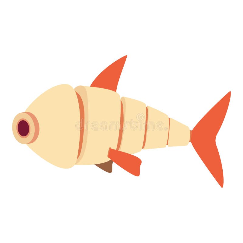 Funny fish robot toy stock illustration. Illustration of marine - 56946879