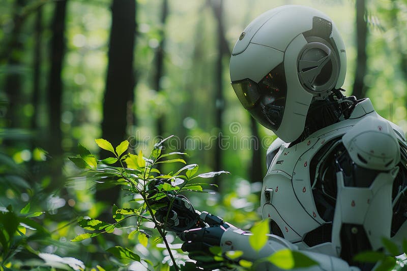 A Robot in the Forest Studies Nature. the Concept of Ecology and the ...