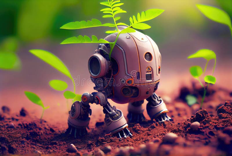 Robot Forester Living in the Forest and Planting the Trees Environment ...