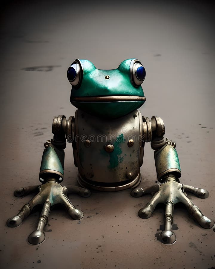 Robot frog stock illustration. Illustration of machine - 295078041