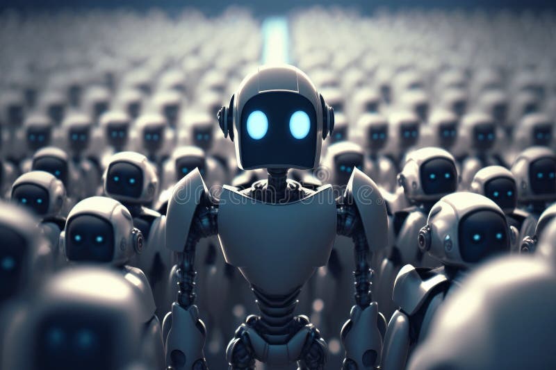 Robots Crowd Stock Illustrations – 353 Robots Crowd Stock Illustrations ...
