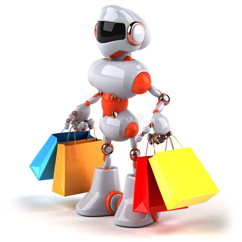 Robot stock illustration. Illustration of science, salute - 36379186