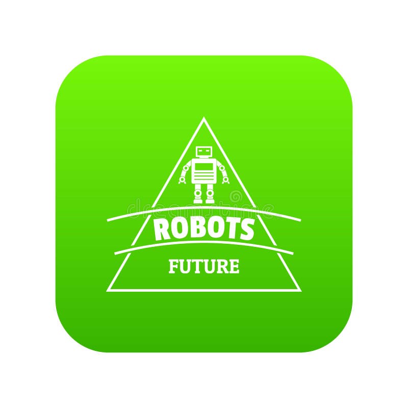Robot Future Icon Green Vector Stock Vector - Illustration of mascot ...