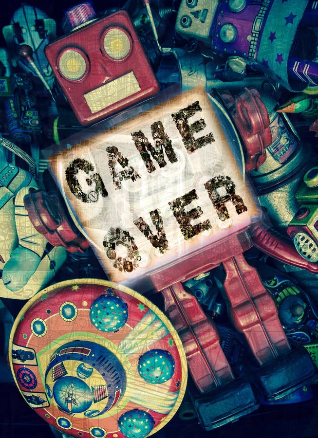 Game Over is Shown Using the Text and Picture of Chess Pawn Stock Image ...