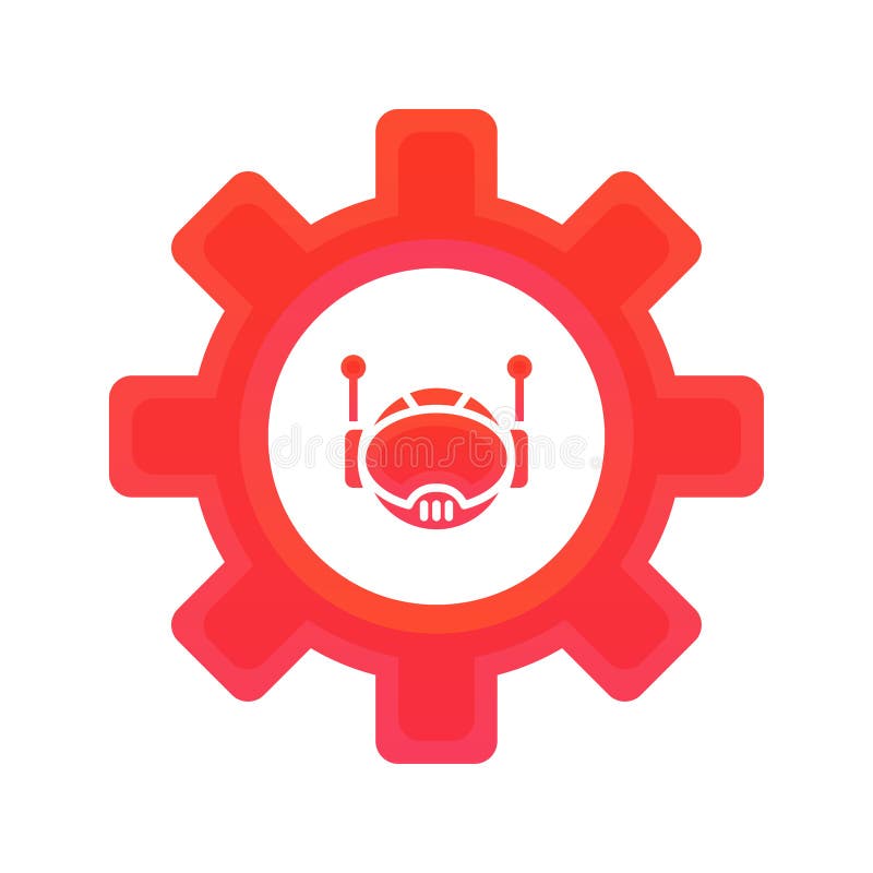 Robot Gear Gradient Logo Design Template Icon Stock Vector ...