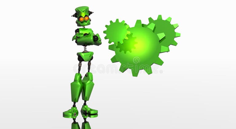 Cartoon Robot Gears Stock Illustrations – 2,485 Cartoon Robot Gears ...