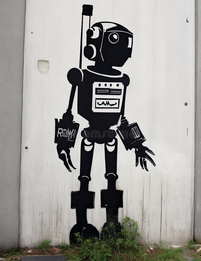 Ai Robot Graffiti Head Stock Photos - Free & Royalty-Free Stock Photos ...