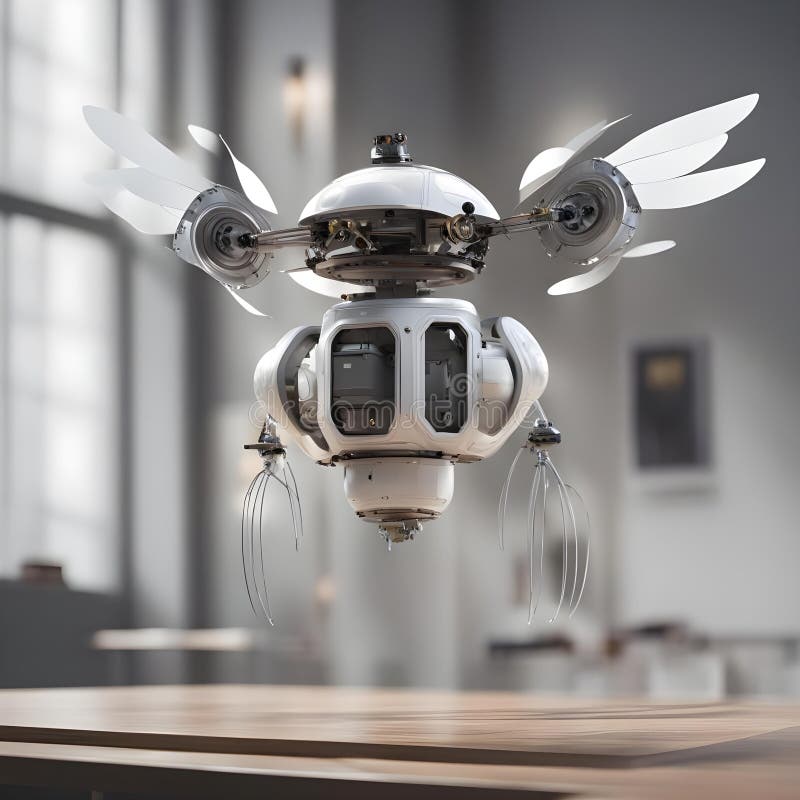 A Robot with Gyroscopic Wings that Allows it To Glide through the Air ...