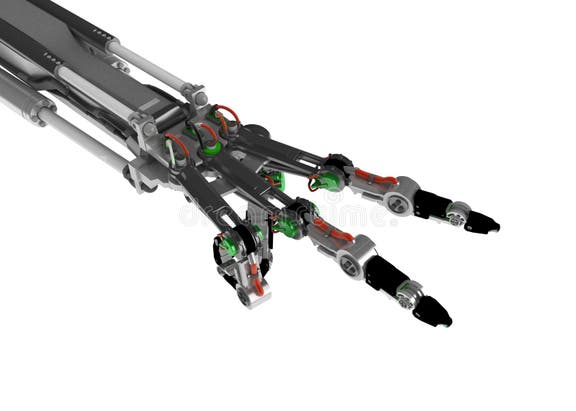 Robot Hand, 2 Finger Gesture Stock Illustration - Illustration of icon ...