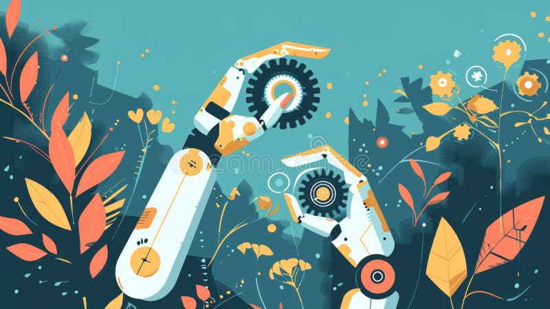Robot Hand. Artificial Intelligence and Machine Learning Concept Stock ... Robot Hand. Artificial Intelligence and Machine Learning Concept Stock ...