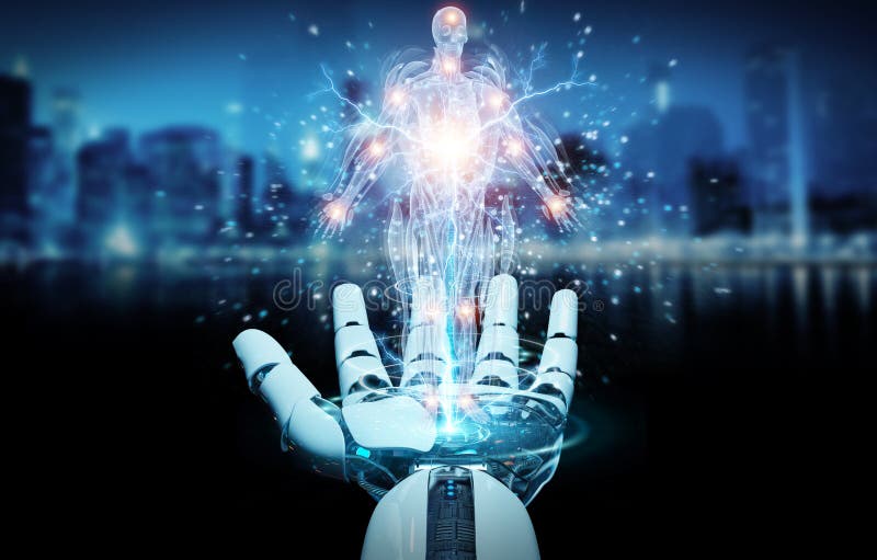 Robot Hand Using Digital X-ray Human Body Holographic Scan Projection ...