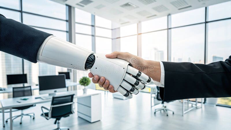 Robotics Automation Business Ai Technology Future Innovation Handshake ...