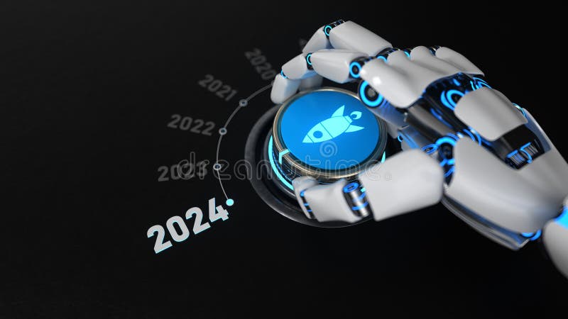 Robot Hand Control Knob 2024 Stock Illustration - Illustration of date ...
