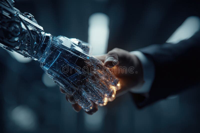 Robot Hand Engages with Human Hand in a Technological Handshake ...