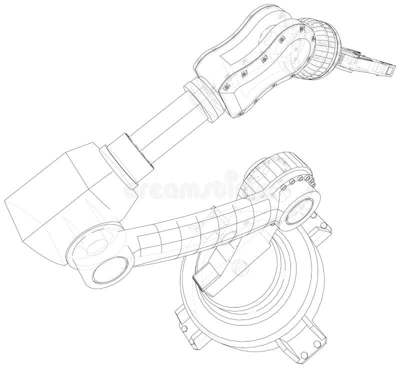 Robot Arm Wire Frame Stock Illustrations – 376 Robot Arm Wire Frame ...