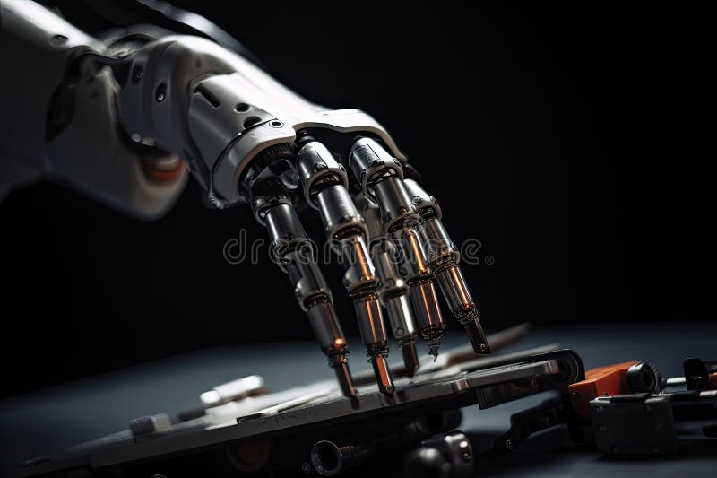 Robot Hand, Equipped with Delicate Forceps, Grasping and Manipulating ...