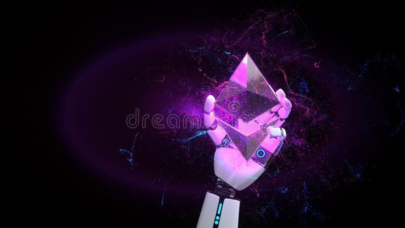 Robot Hand Ethereum editorial image. Illustration of business - 215809495