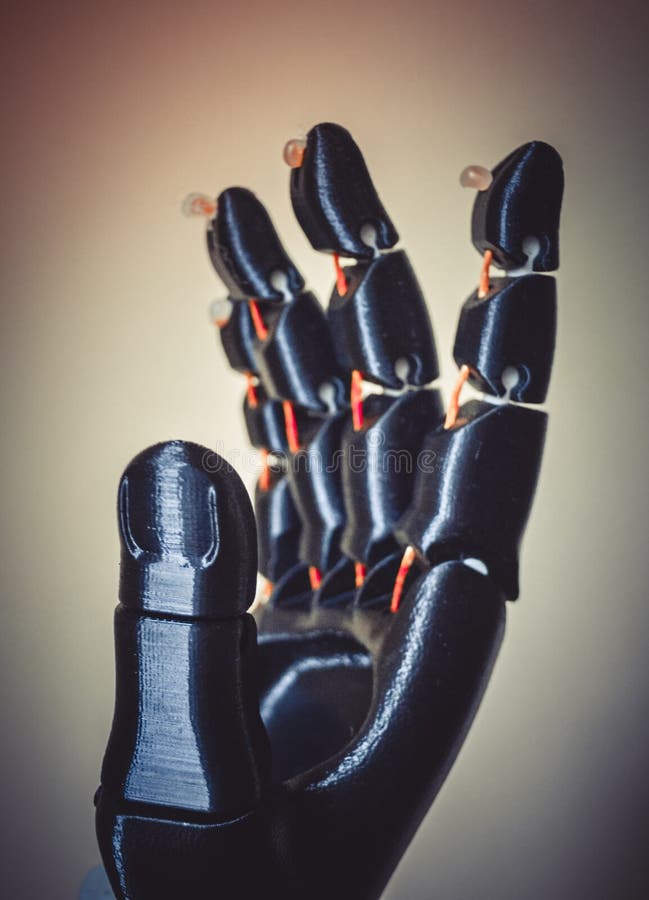 Robot Hand Fingers from Plastic Stock Photo - Image of cyborg, industry ...