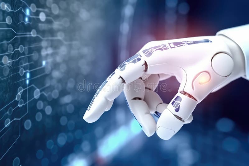 Robot Hand of the Future Background. Generative AI Stock Illustration ...