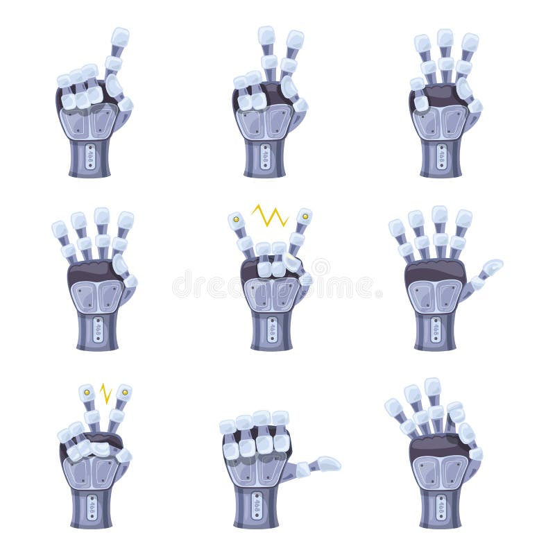 Robot Hand Gestures. Robotic Hands. Mechanical Technology Machine ...