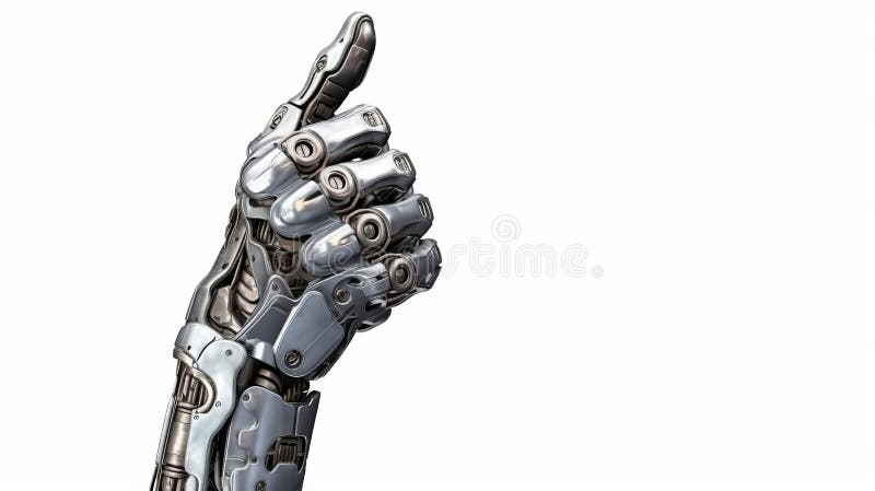 Robot Hand Giving Thumbs Up Isolated on White Background. Generative AI ...