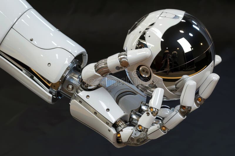 Robot Hand Holding Ai Sphere Technology Concept for Artificial ...