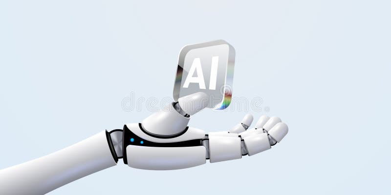 Robot Hand Holding Processor. Technology, Machine Learning, Neural Network, Artificial ...