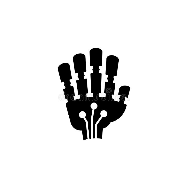 Robot Hand Icon Design Template Vector Isolated Illustration Stock ...