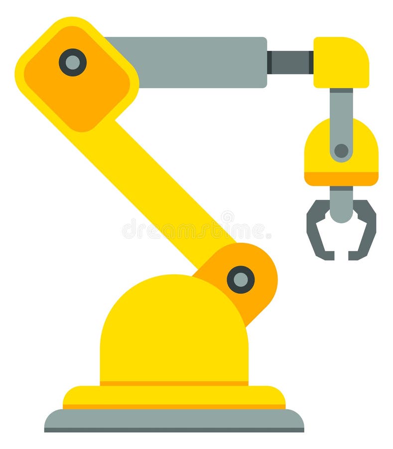 Robot Hand Icon. Hydraulic Manufacturing Machine Arm Stock Illustration ...