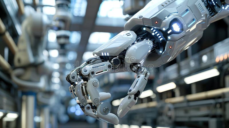 Robot Hand. Industry of the Future. Technological Concept. Generative ...