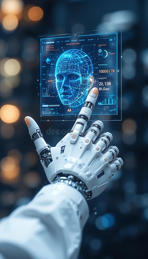 Robot Hand Interacting with Digital Human Face Interface Technology ...