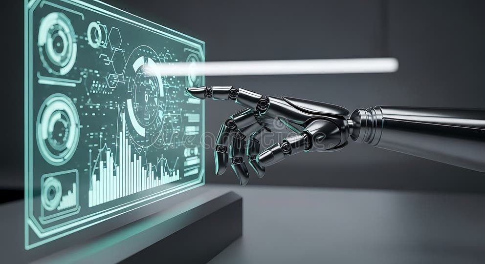 AI Robotic Interface stock photo. Image of control, display - 382950146