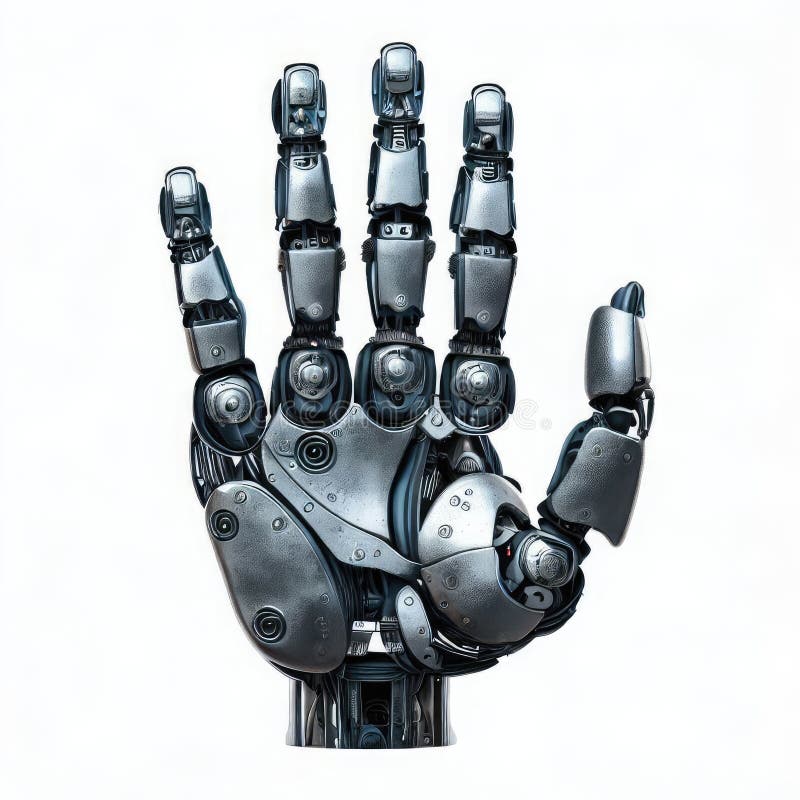 A Robot Hand Isolated on White Background.generative AI Stock ...