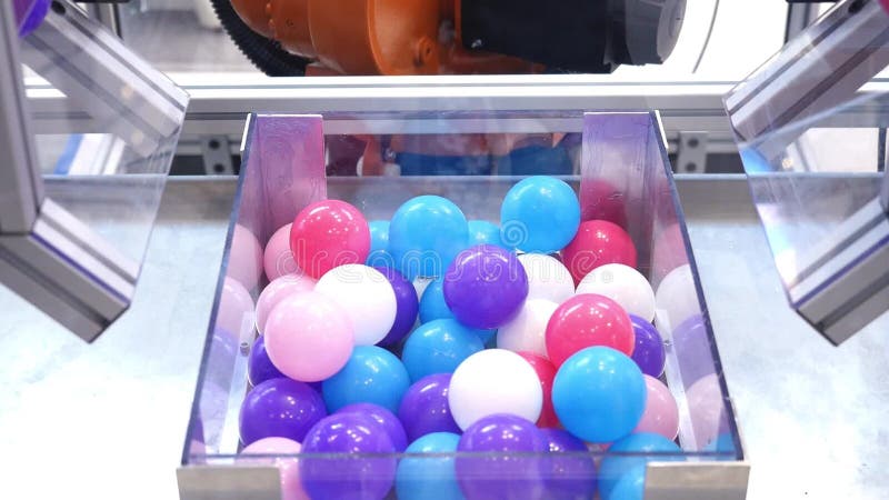 Robot Hand Machine Picking Up Ball. Media. Use Smart Robot in ...