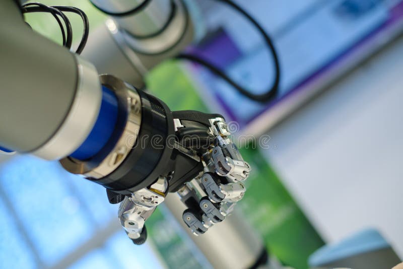 Robot hand macro close up stock image. Image of industrial - 147237241